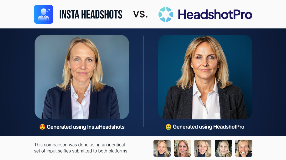 InstaHeadshots vs HeadshotPro: Best AI Headshot App Review