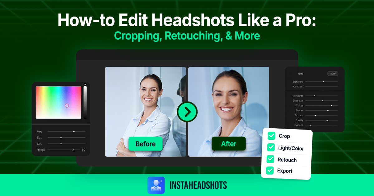 How to Edit Headshots: Cropping, Retouching & Final Touches